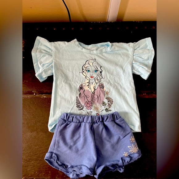 Disney | Matching Sets | Disney Frozen Short Set | Poshmark